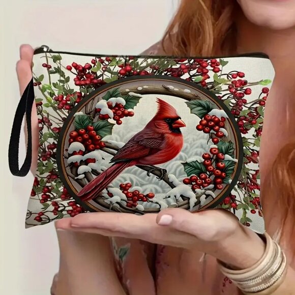 Bags | Cardinal Floral Makeup Bag | Poshmark